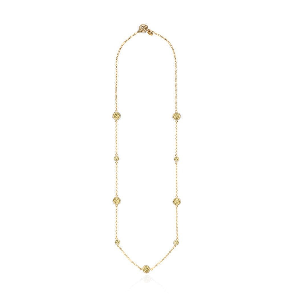 Classic Multi-Disc Station Necklace 36" in Gold exclusive at The Shoe ...
